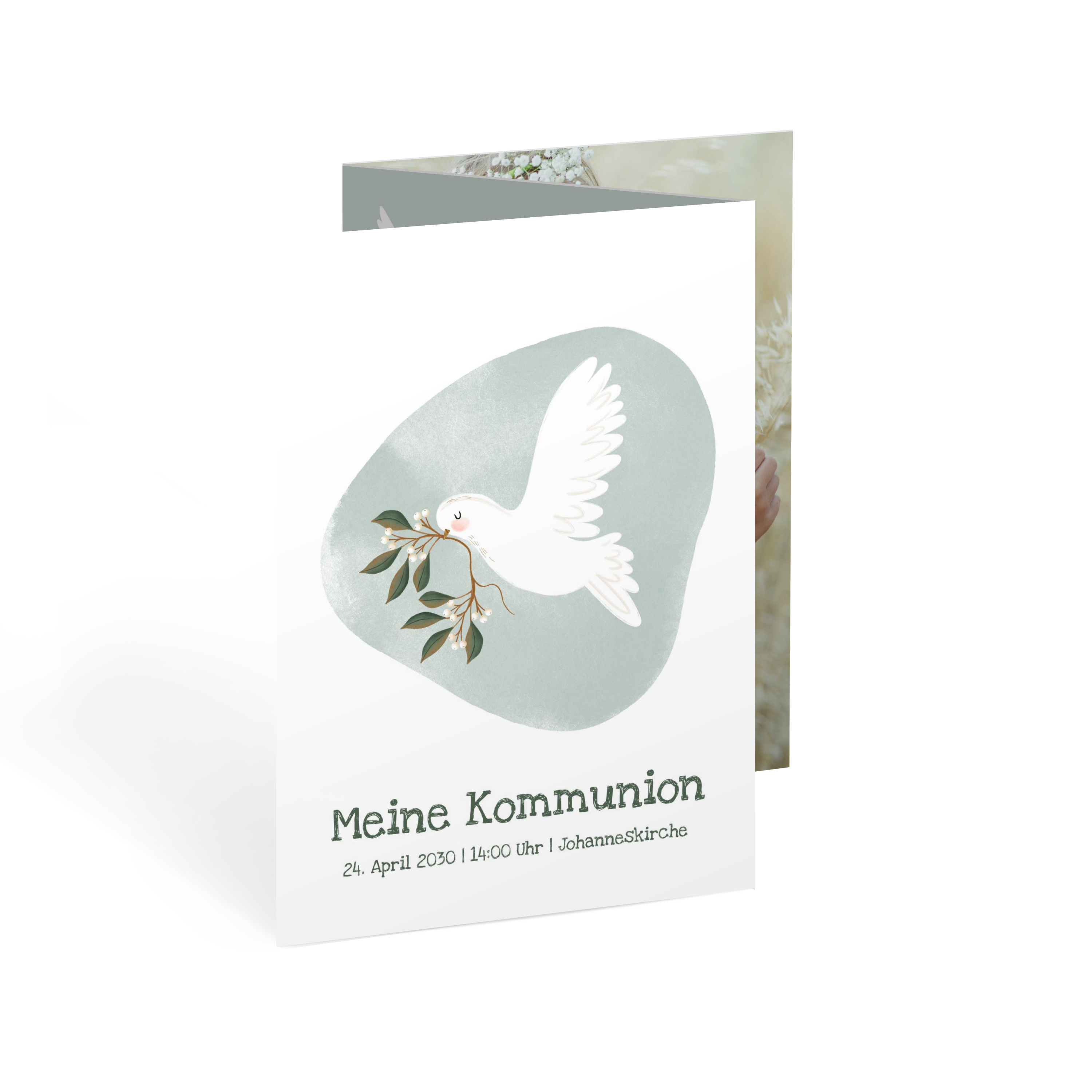 Grußkarte „Unicef Kommunion Täubchen“ selbst gestalten | UNICEF ...