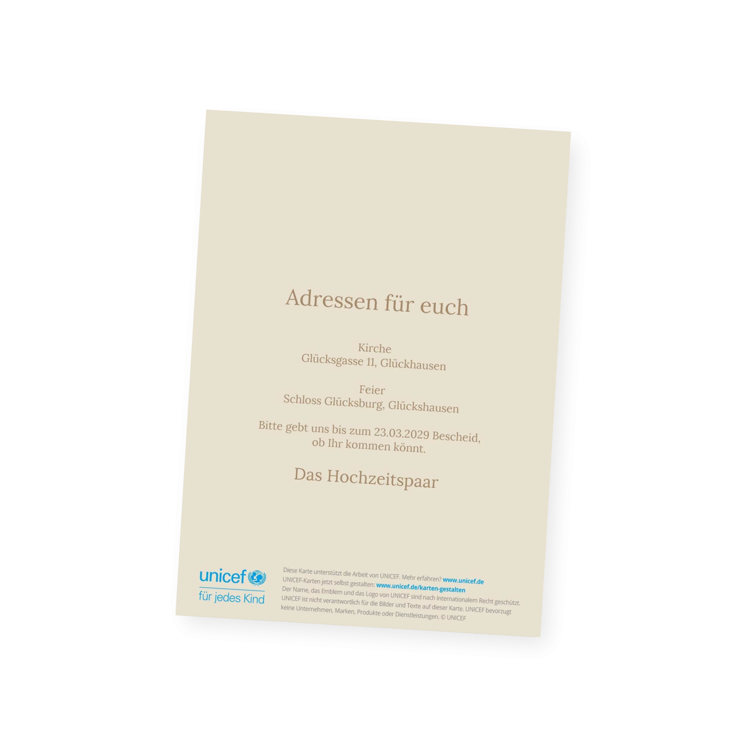 Grußkarte „Elegant Letters Rubinhochzeit“ selbst gestalten | UNICEF ...